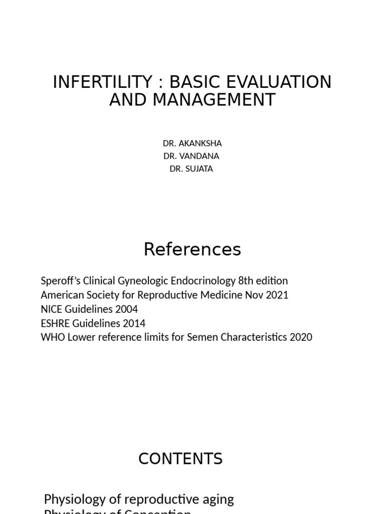 Infertility Evaluation and Management Guide | PDF | Infertility ...