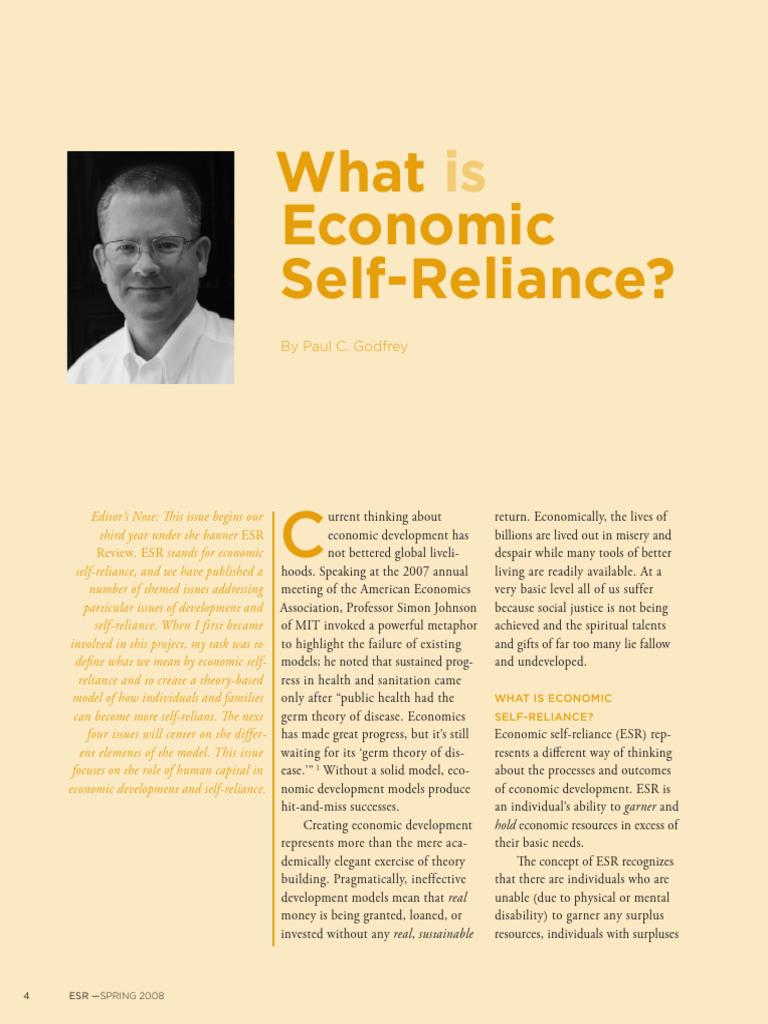 Understanding Economic Self-Reliance | PDF | Balance Sheet | Wealth