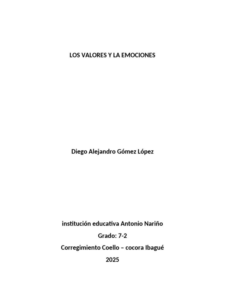 Valores y emociones en la familia y escuela | PDF | Las emociones | Familia