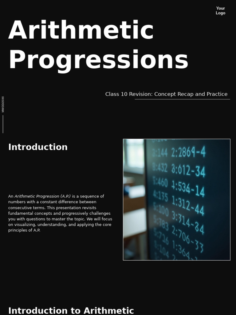 Arithmetic Progressions | PDF | Arithmetic | Sequence