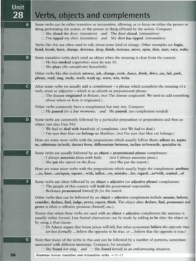 Verb Complementation | PDF