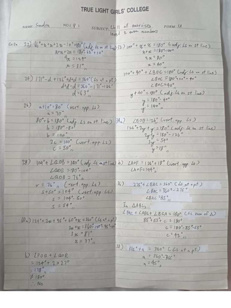 CH11 All Exercises Level 2 Even Numbers | PDF