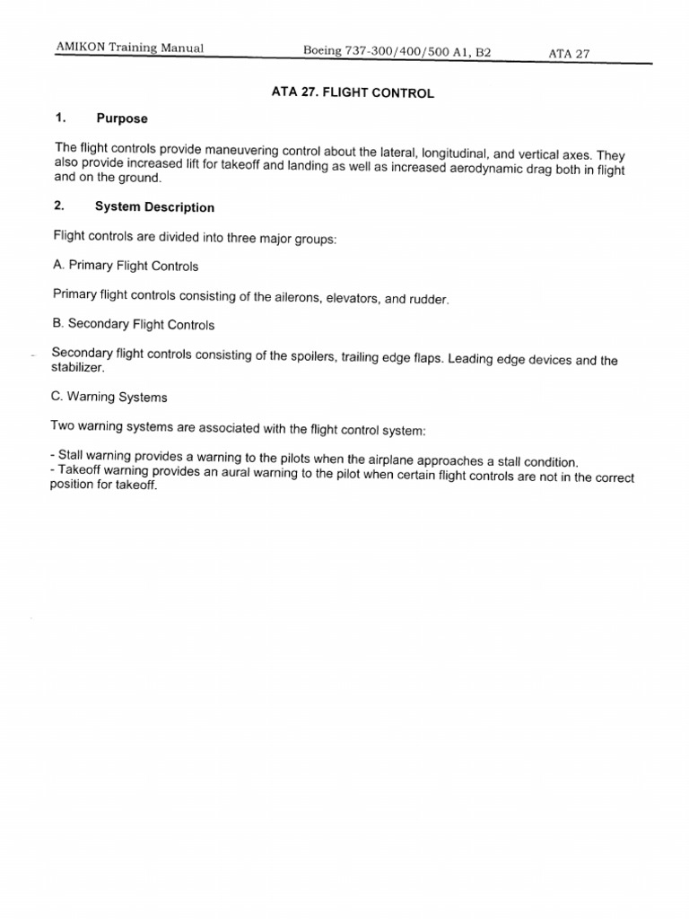 Boeing 737 Flight Controls Overview | PDF | Flight Control Surfaces ...