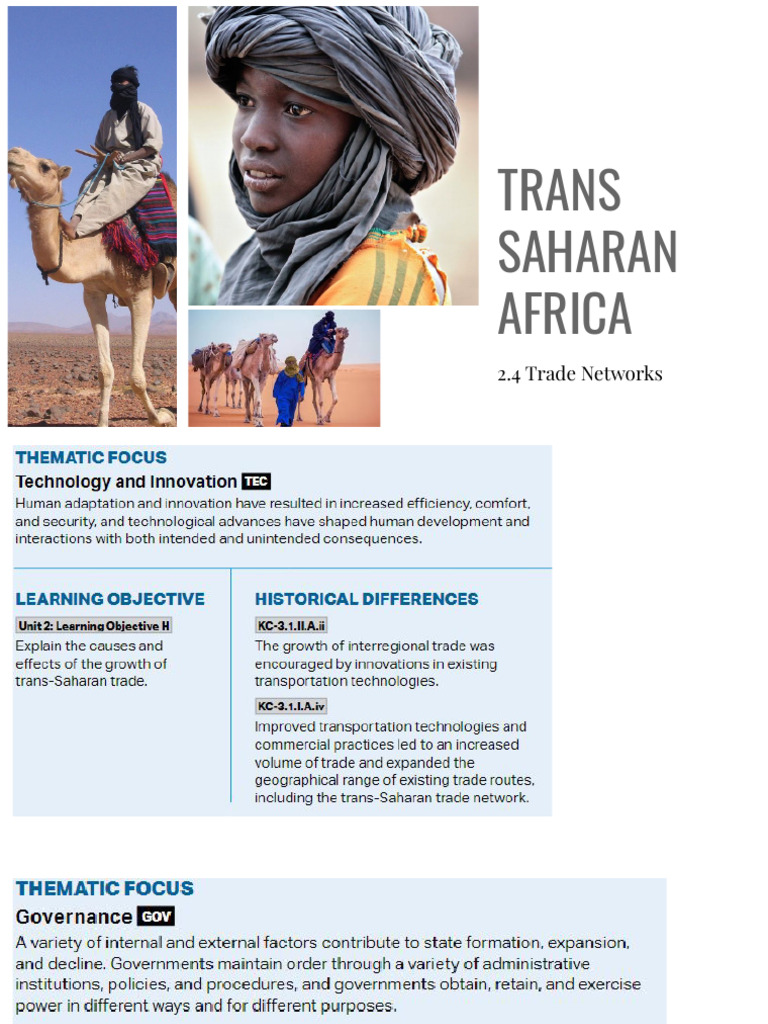 2.3 Trans-Saharan Trade Network | PDF | Africa