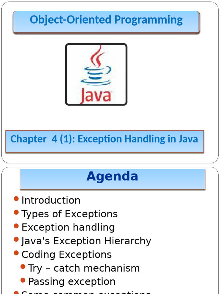 Chapter 4 (Exceptions) | PDF | Java (Programming Language) | Computer Program