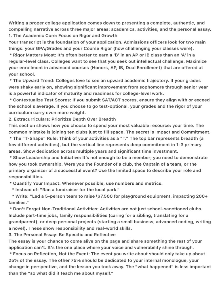 Essential Guide to College Applications | PDF | Advanced Placement | Essays