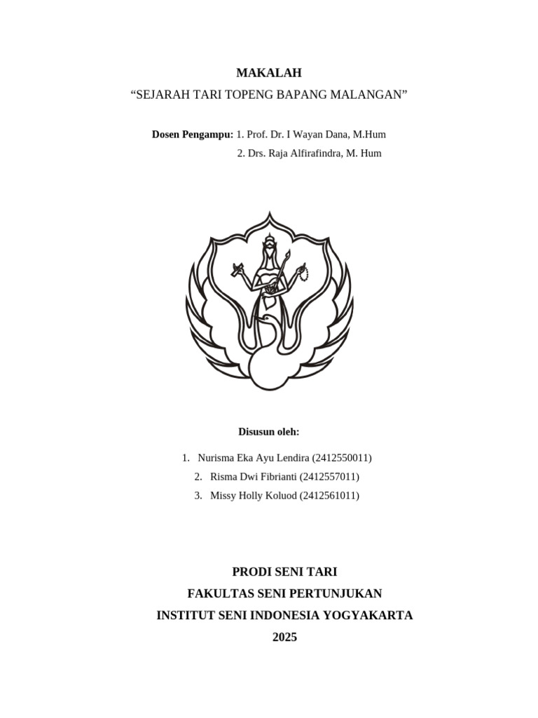 Sejarah Tari Topeng Bapang Malangan | PDF