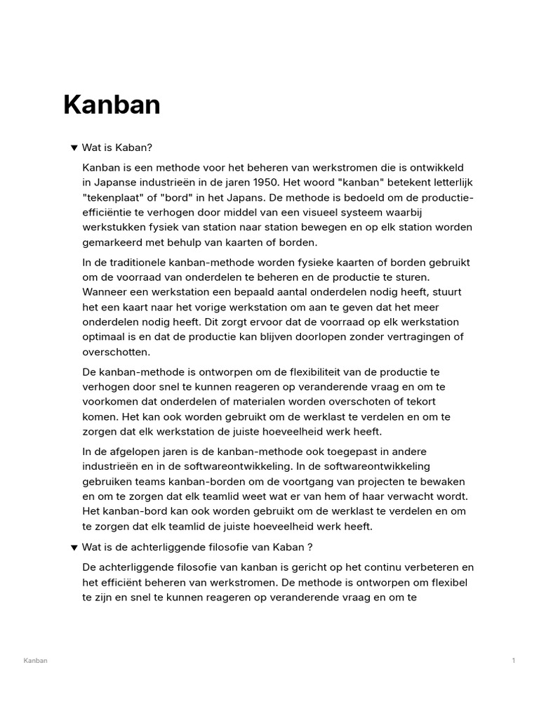 Projectmanagement Kanban | PDF