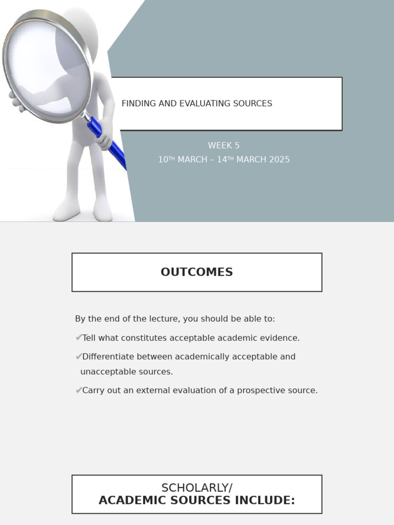 Evaluating Academic Sources Guide | PDF | Academic Journal | Human ...
