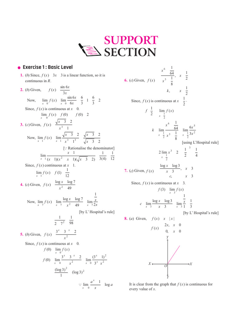 Continuity in Functions: Exercises and Solutions | PDF | Mathematics ...