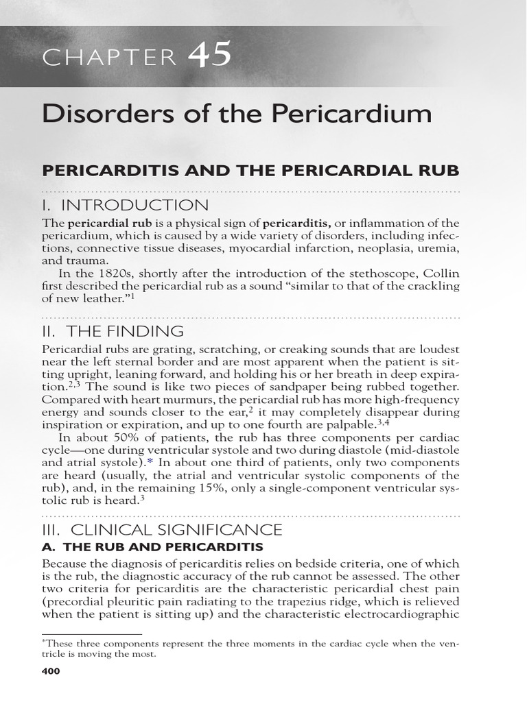 Chapter 45 Disorders of The Pericardi 2012 Evidence Based Physical ...