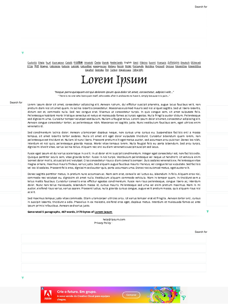 Lorem Ipsum - All The Facts - Lipsum Generator | PDF