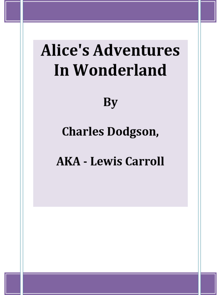 Alices Adventures In Wonderland (Lewis Carroll) (Z-Library) | PDF ...