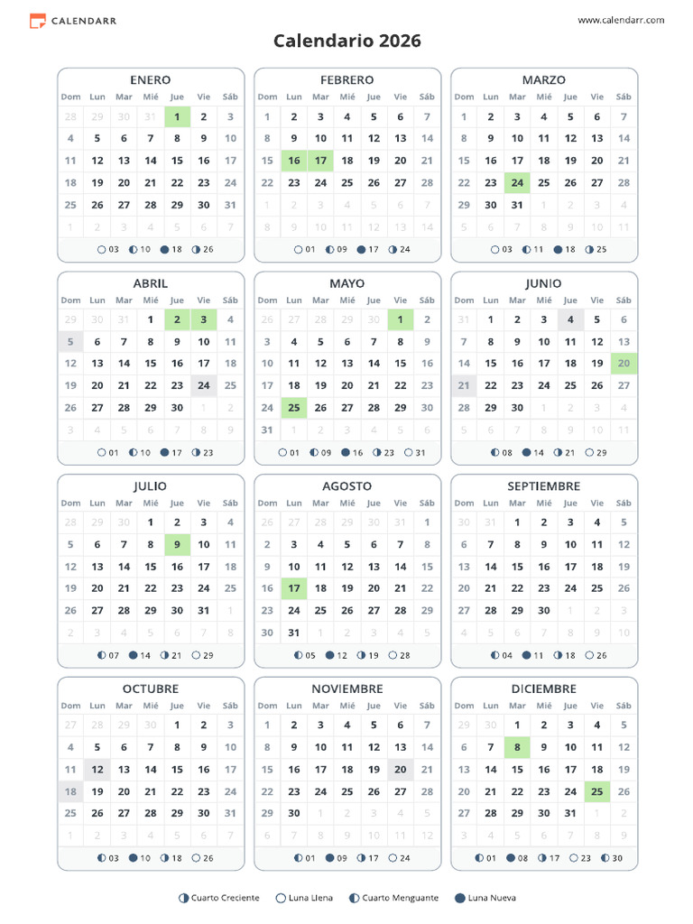Calendario 2026 | PDF