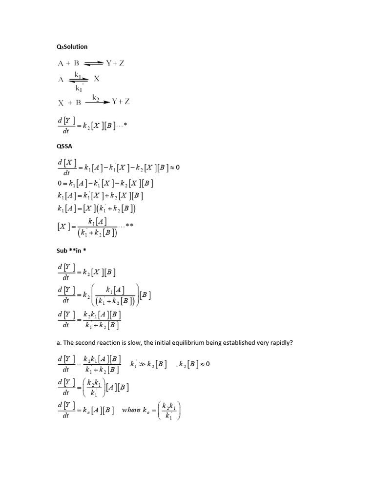 QSSA1 | PDF