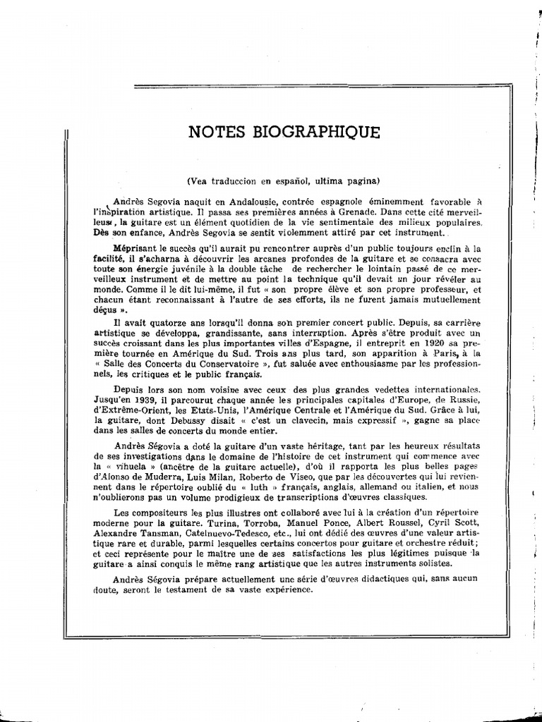 Fernando Sor 20 Estudios Guitarra - Andres Segovia | PDF