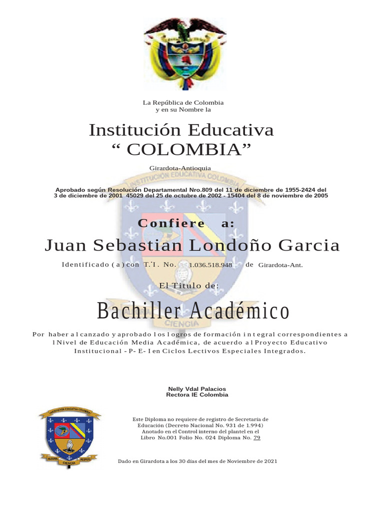 Ie Colombia Girardota | PDF | Educación en artes liberales