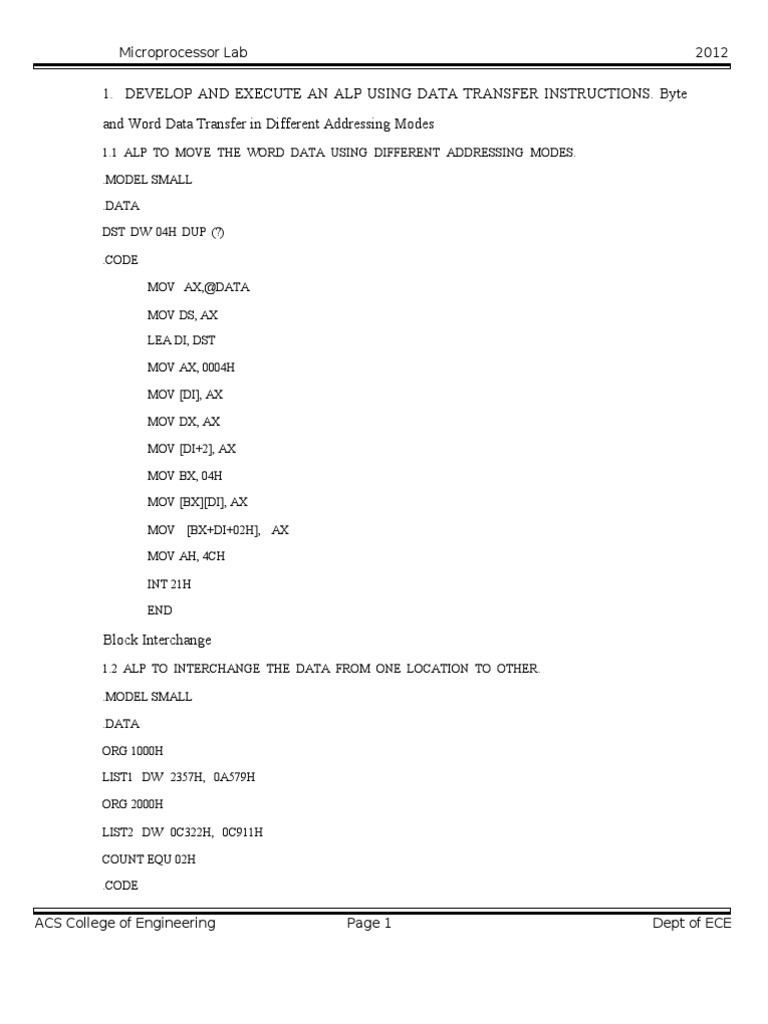 Mp Lab Manual Pdf Instruction Set Subroutine 