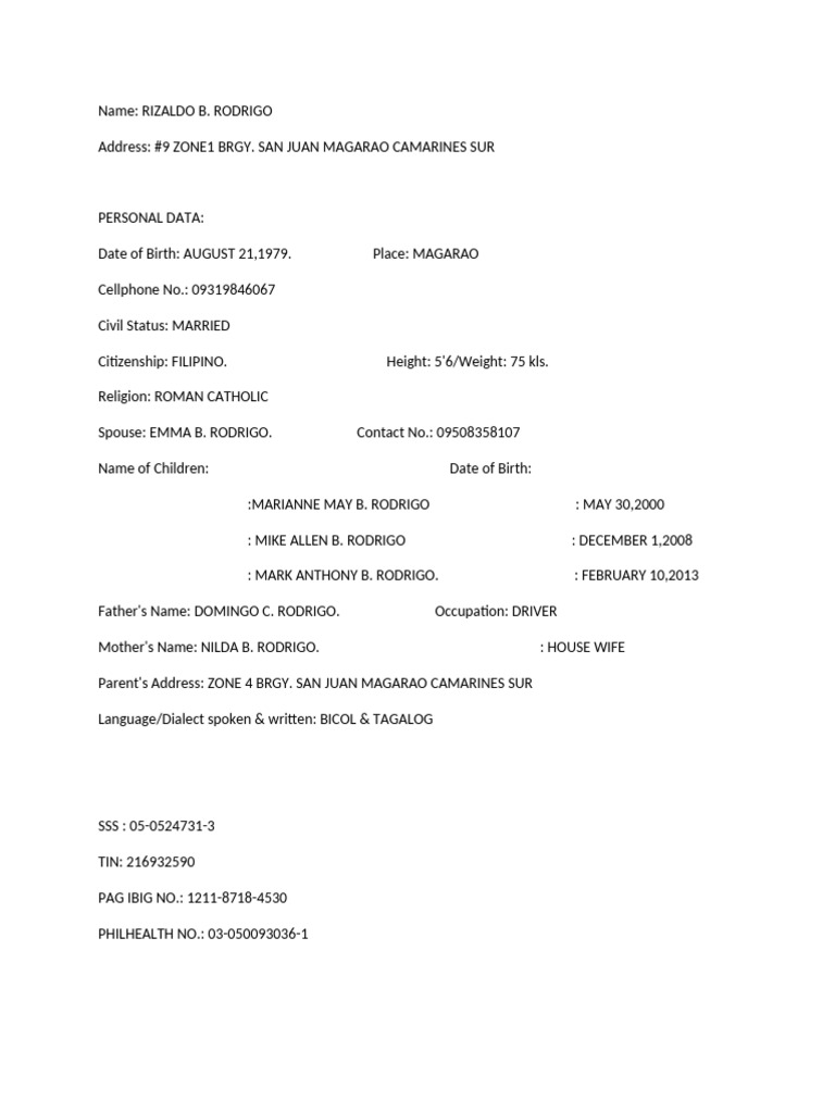 Name - Rizaldo B-Wps Office | PDF