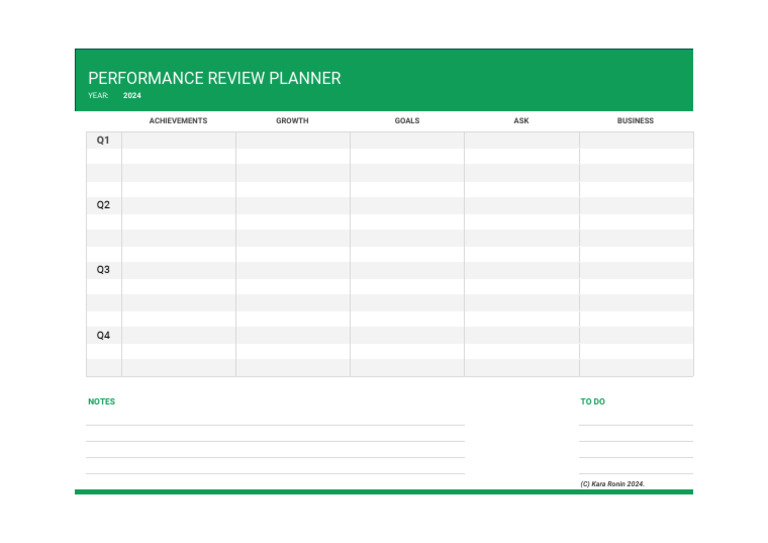 Blank Performance Review Planner | PDF