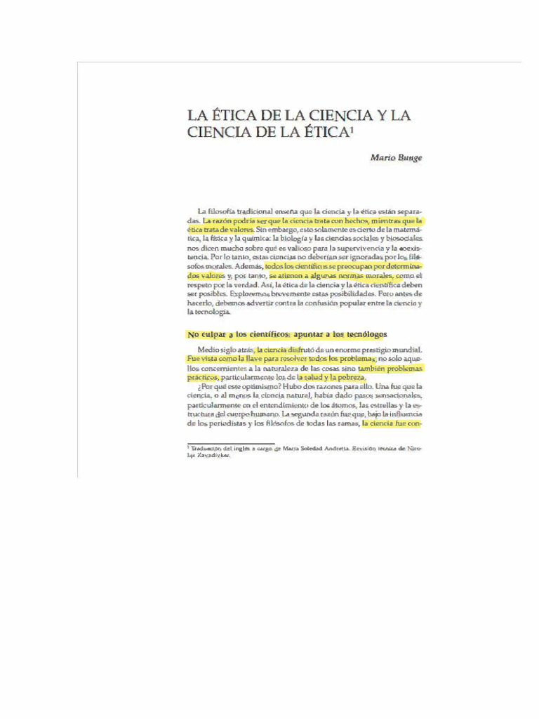 La Etica de La Ciencia y La Ciencia de L | PDF | Verdad | Moralidad