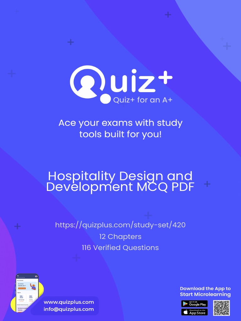 Hospitality Design and Development MCQ PDF | PDF | Smoke | Heat