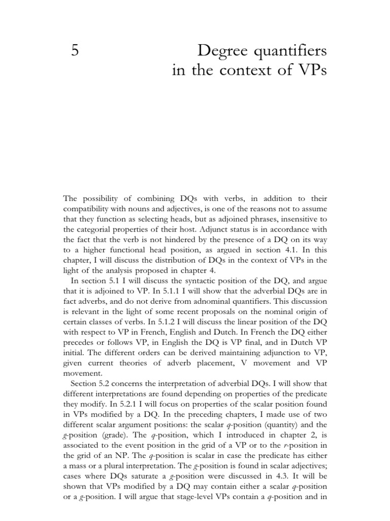 Degrees Quantifiers Context DQ | PDF | Predicate (Grammar ...