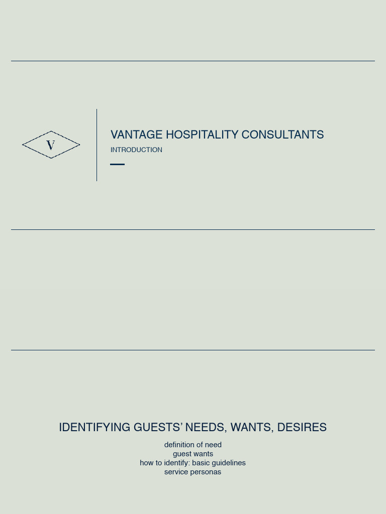 Understanding Guest Needs and Wants | PDF | Restaurants
