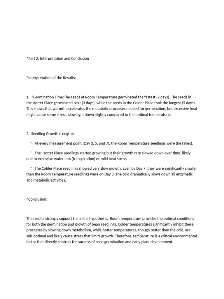 Biology Graph Assignment | PDF | Germination | Seed