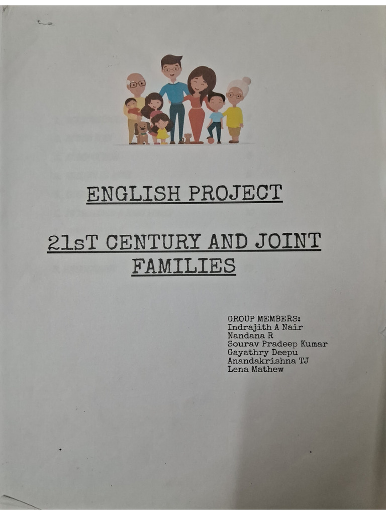 English Project (Joint Families) | PDF