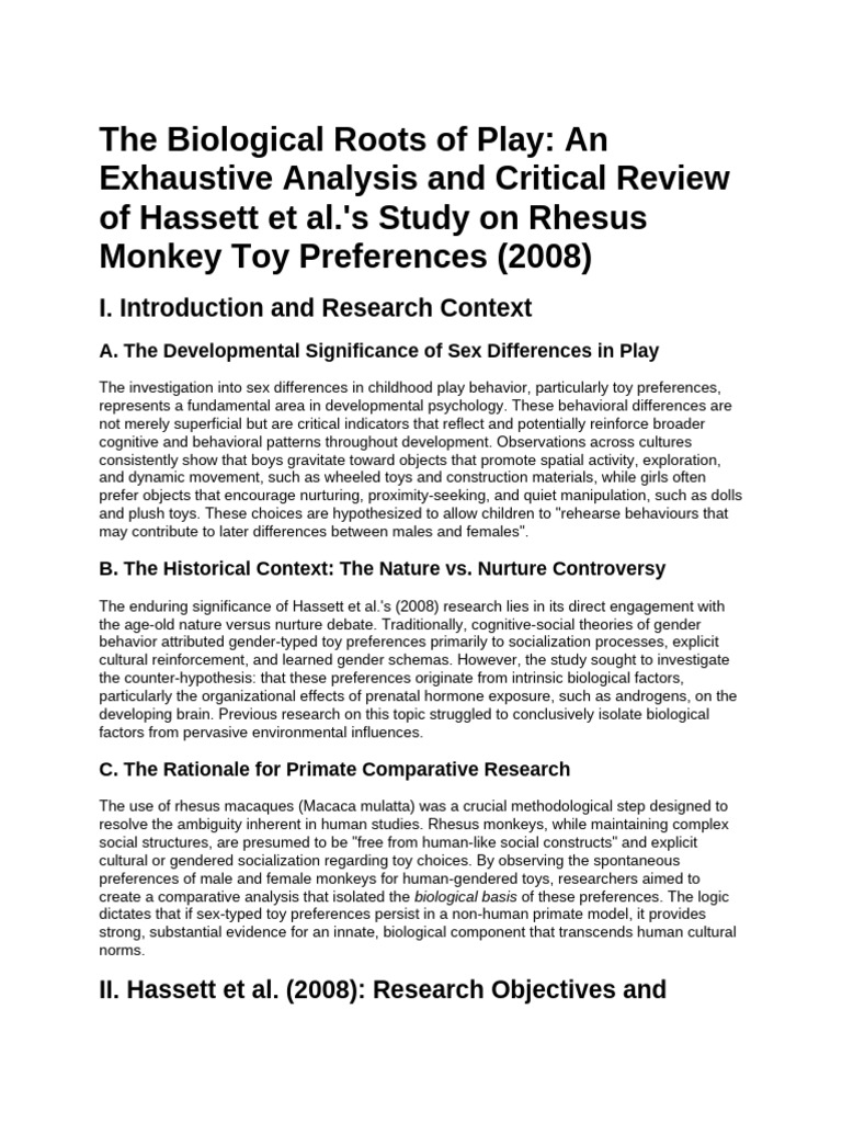 Rhesus Monkeys' Toy Preferences Study | PDF | Analysis Of Variance ...