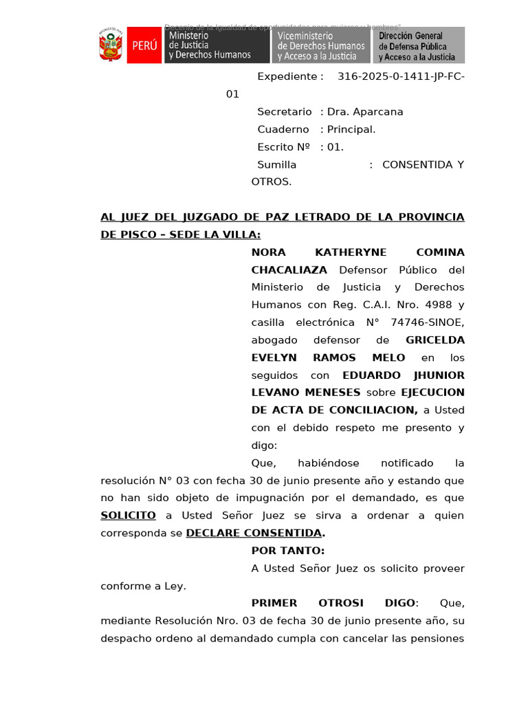 Consentido - Auto Final - Eac | PDF | Justicia | Crimen y violencia