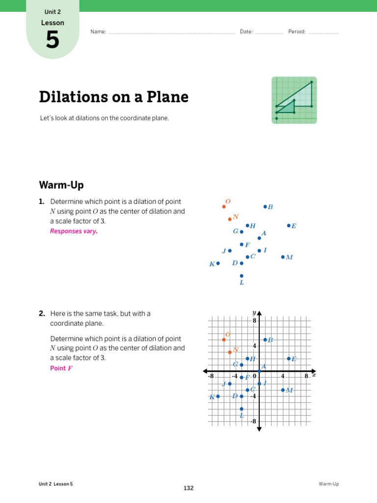 Dilation Techniques on a Coordinate Plane | PDF | Geometry | Classical ...