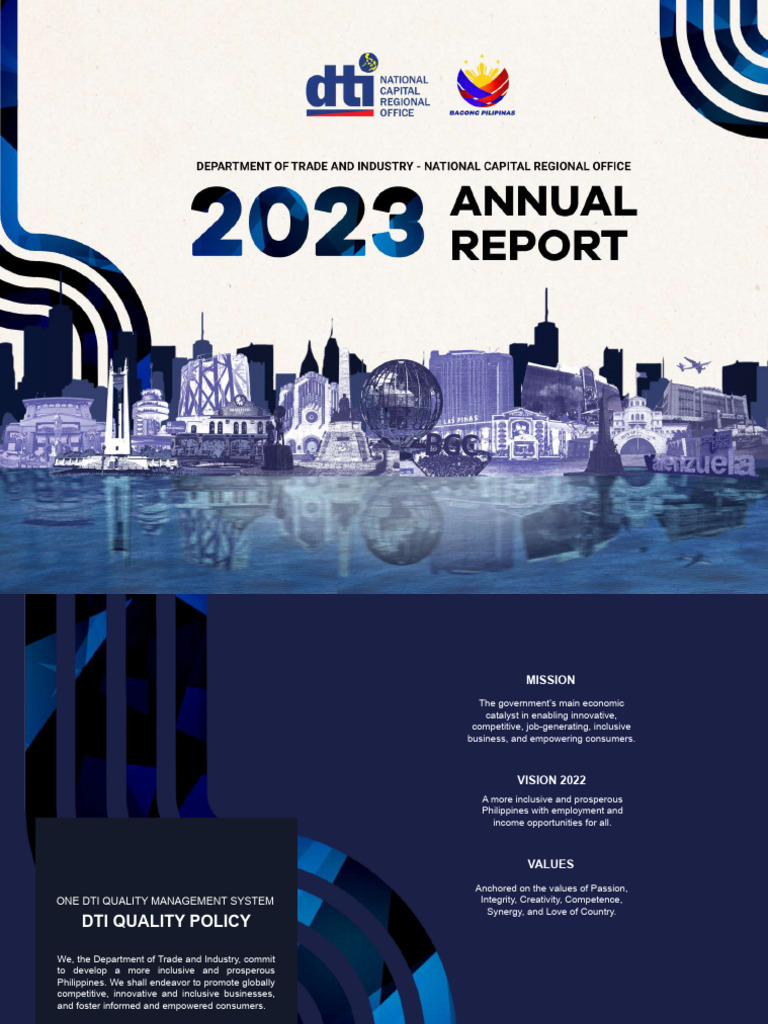 DTI 2023 Report: Empowering MSMEs in NCR | PDF | Innovation | Business