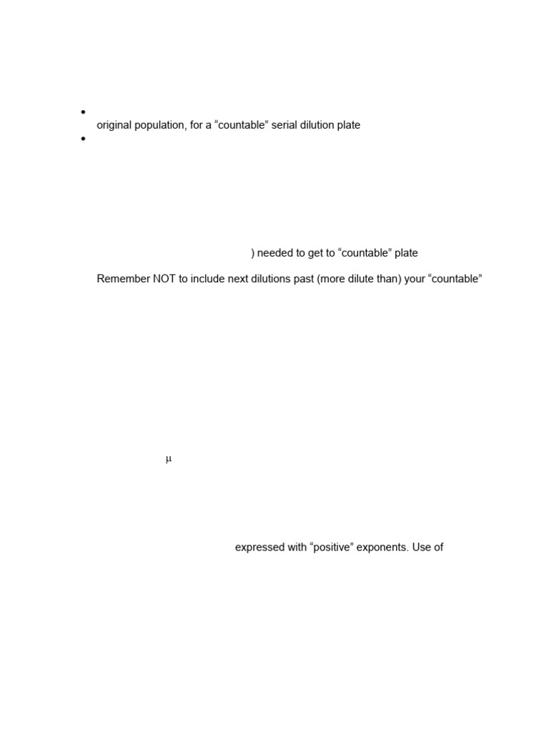 Serial Dilution Calculations | PDF