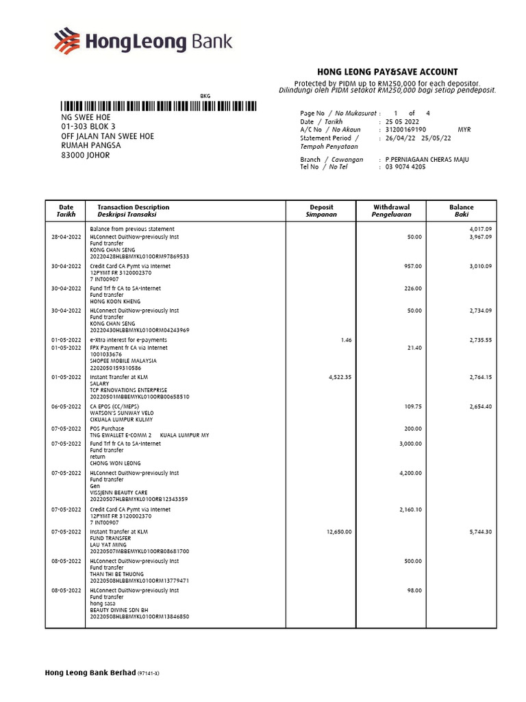 NG Swee Hoe HLBB May | PDF