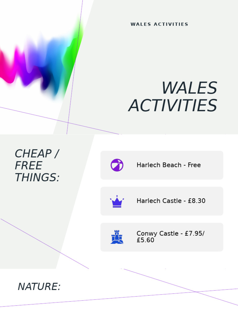 Things To Do in Wales | PDF