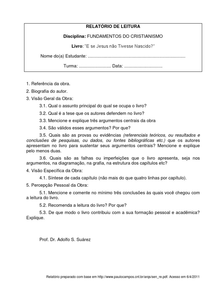 RELATÓRIO DE LEITURA DO LIVRO-roteiro | PDF