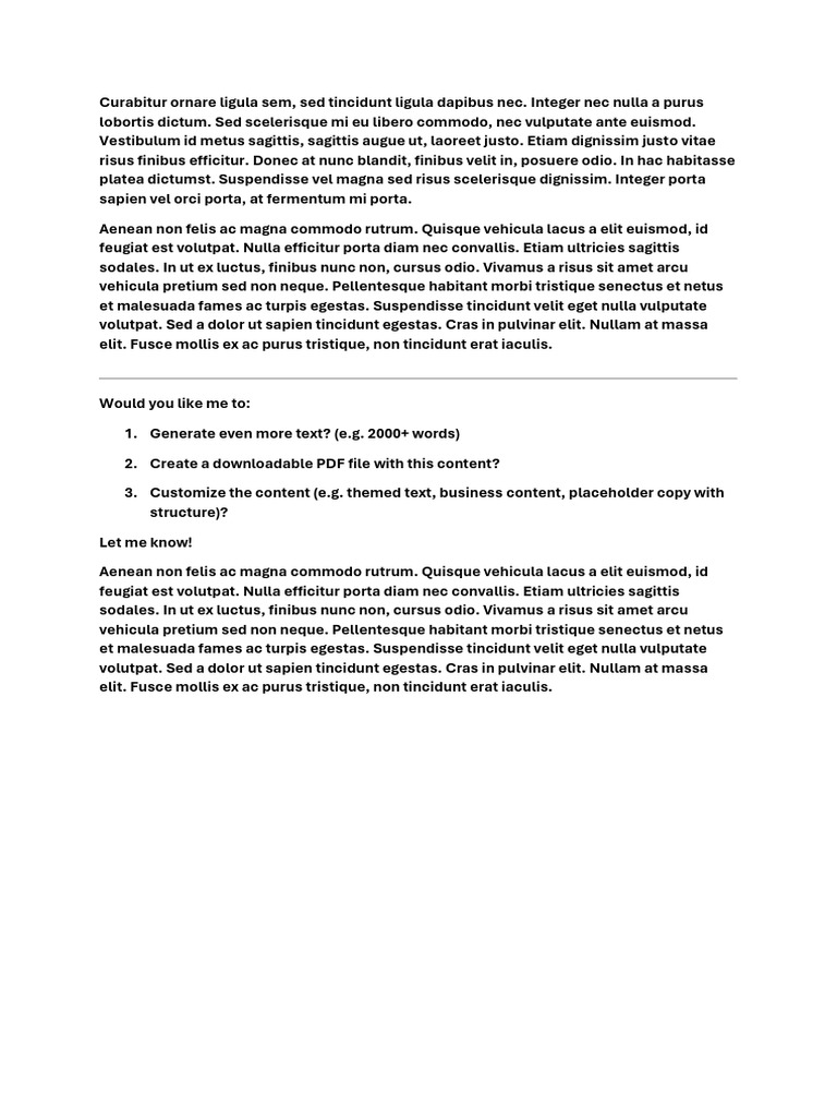 Curabitur Ornare Ligula Sem | PDF
