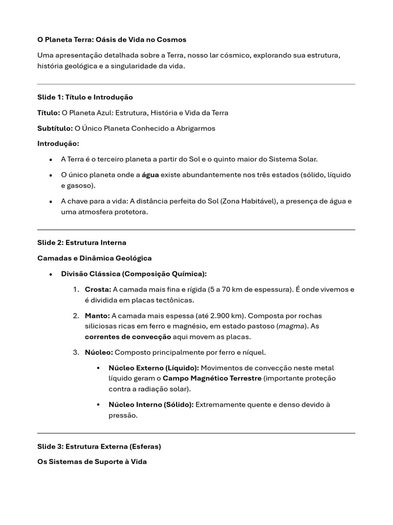 O Planeta Terra | PDF | Terra | Placas tectônicas