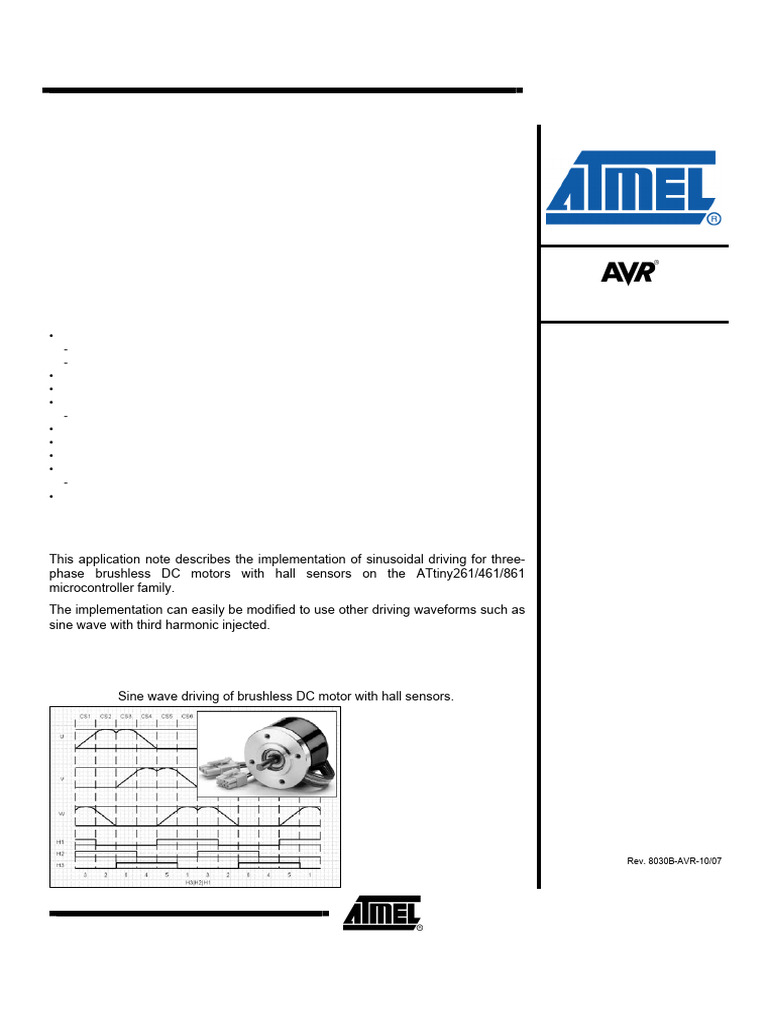 Sinusoidal Control for 3-Phase Motors | PDF | Electric Motor | Phase ...