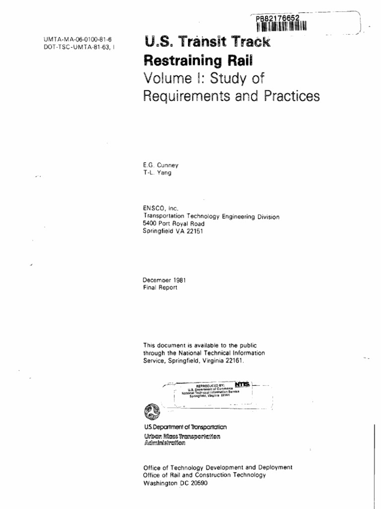 Restraining Rail Manual | PDF | Sustainable Transport | Public Transport