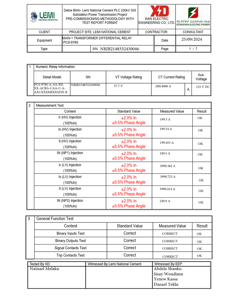 230kV GIS Substation Testing Methodology | PDF | Power (Physics ...