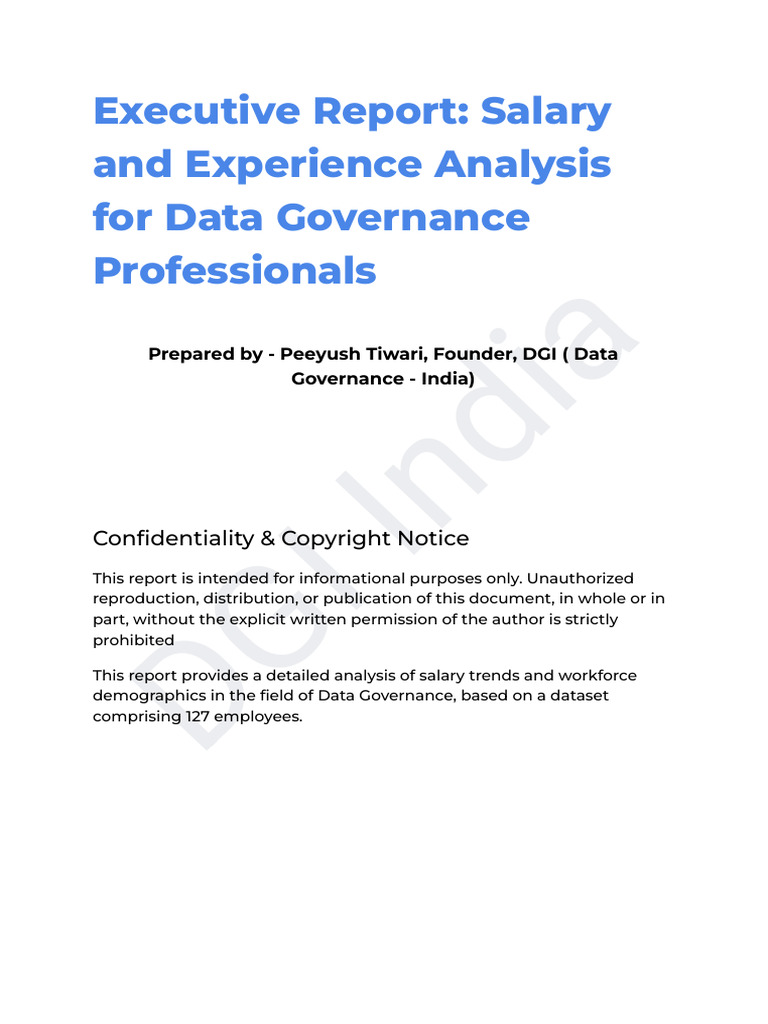 Salary Insights for Data Governance Roles | PDF | Salary | Business