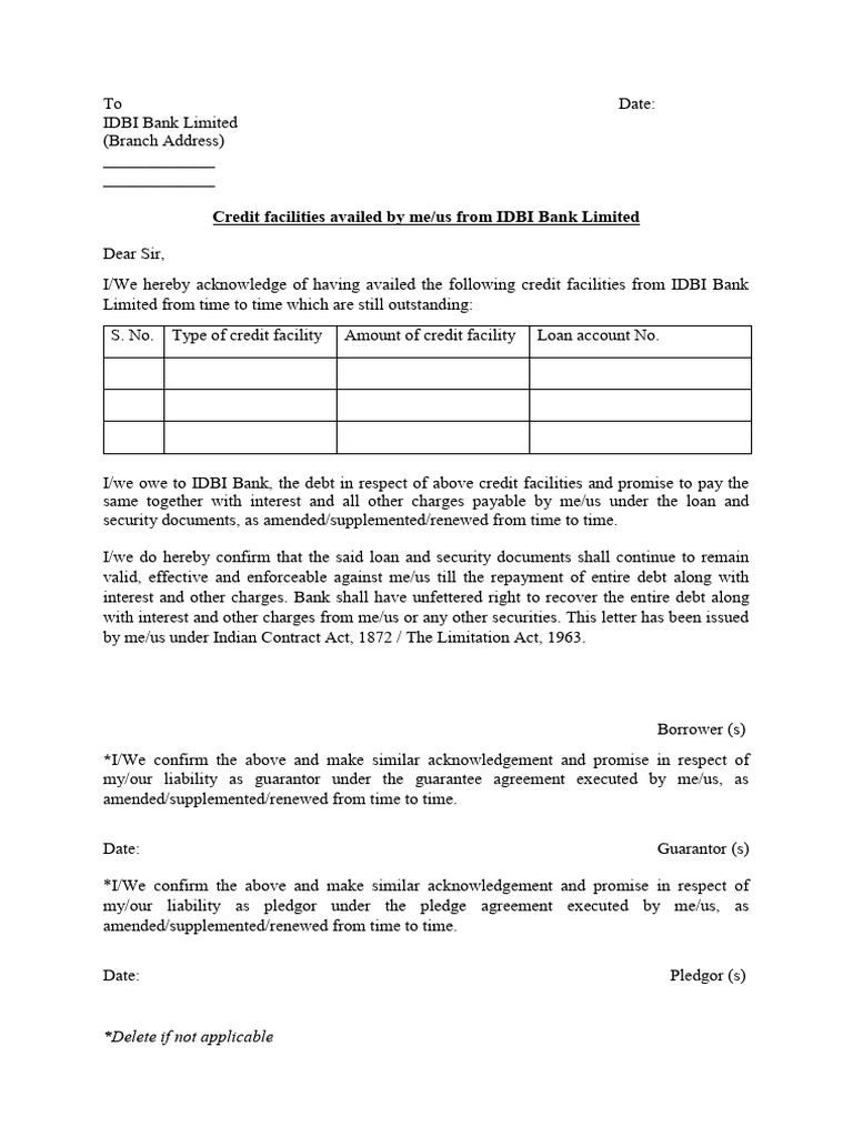Format of Continuation Letter CL | PDF