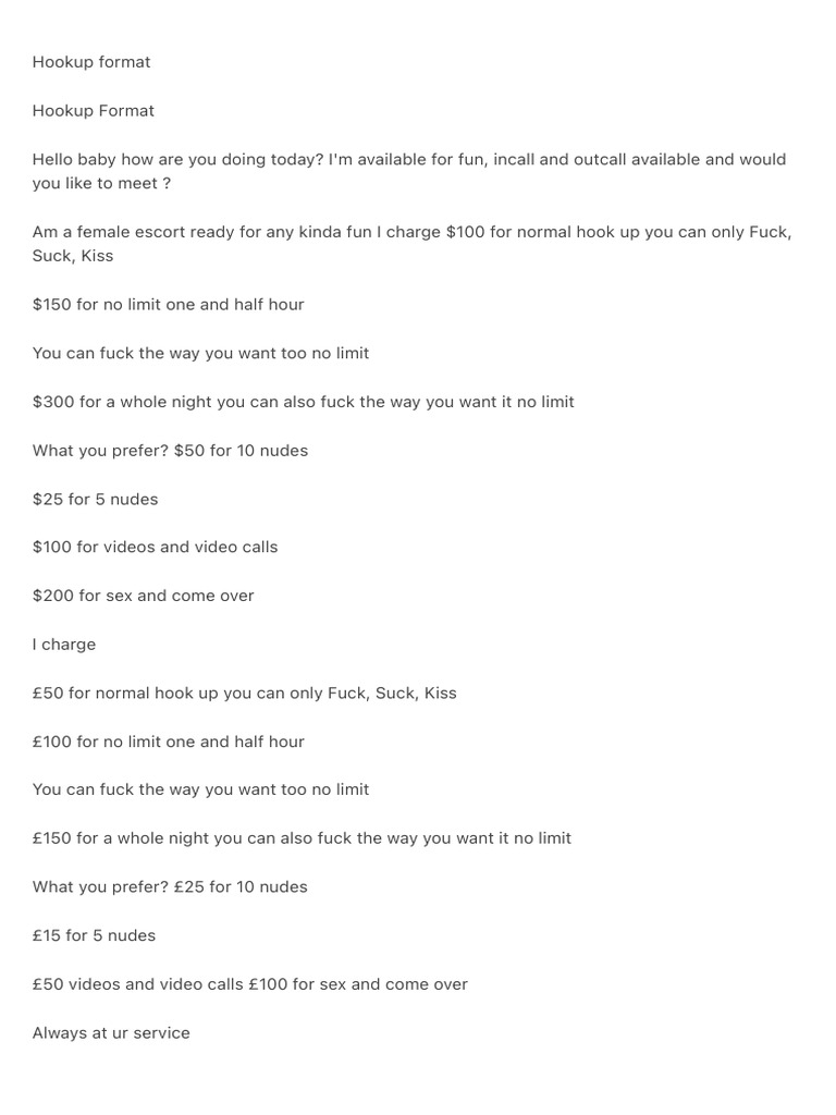 Hookup Format | PDF