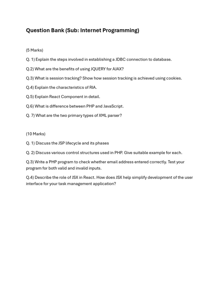 Internet Programming | PDF