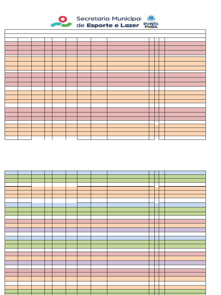 Tabela de Jogos Voleibol JESPP 2025 | PDF