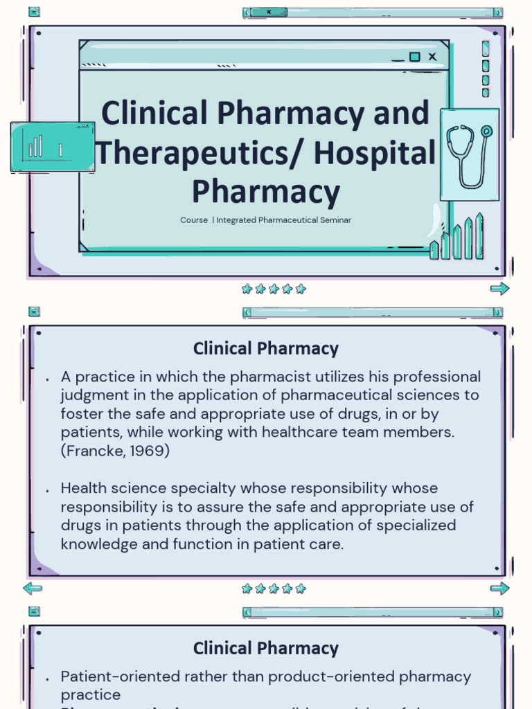 Clinical Pharmacy and Therapeutics Overview | PDF | Pharmacy | Medicine