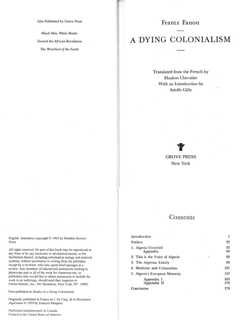 Fanon - A Dying Colonialism, Ch. 2 | PDF